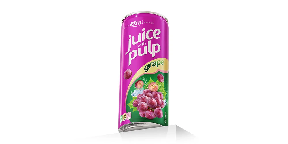 Fruit Juice: Grape Juice Drink With Pulp 250ml Slim Can