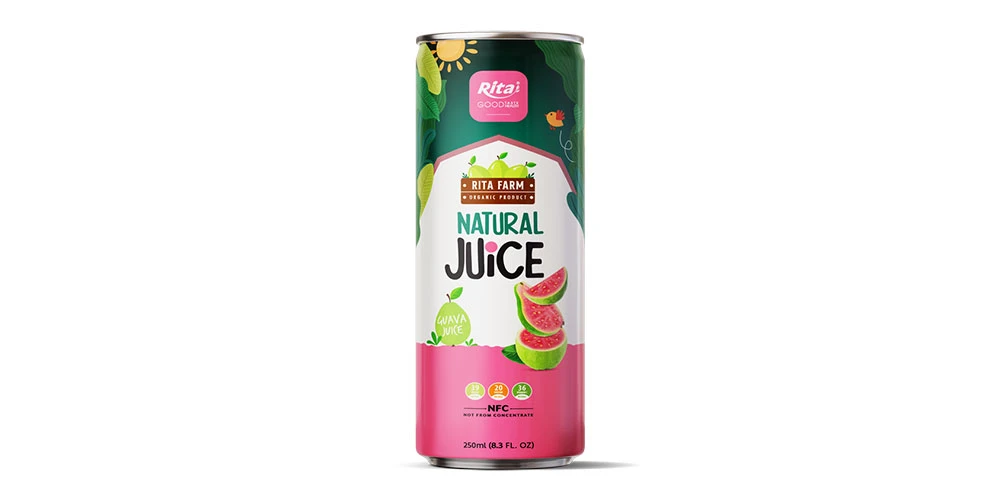 Fruit Juice: Natural Guava Juice Drink 250ml Alu Can