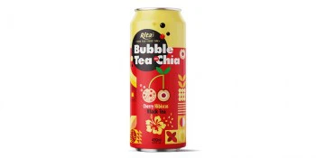 Tea Drink: OEM Bubble Tea Peach Lemonade 490ml Can